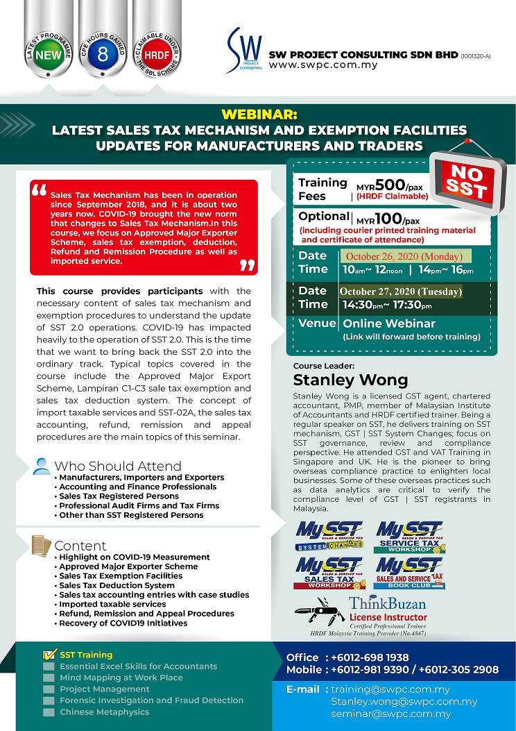 SW Project Consulting Sdn Bhd | GST System Changes